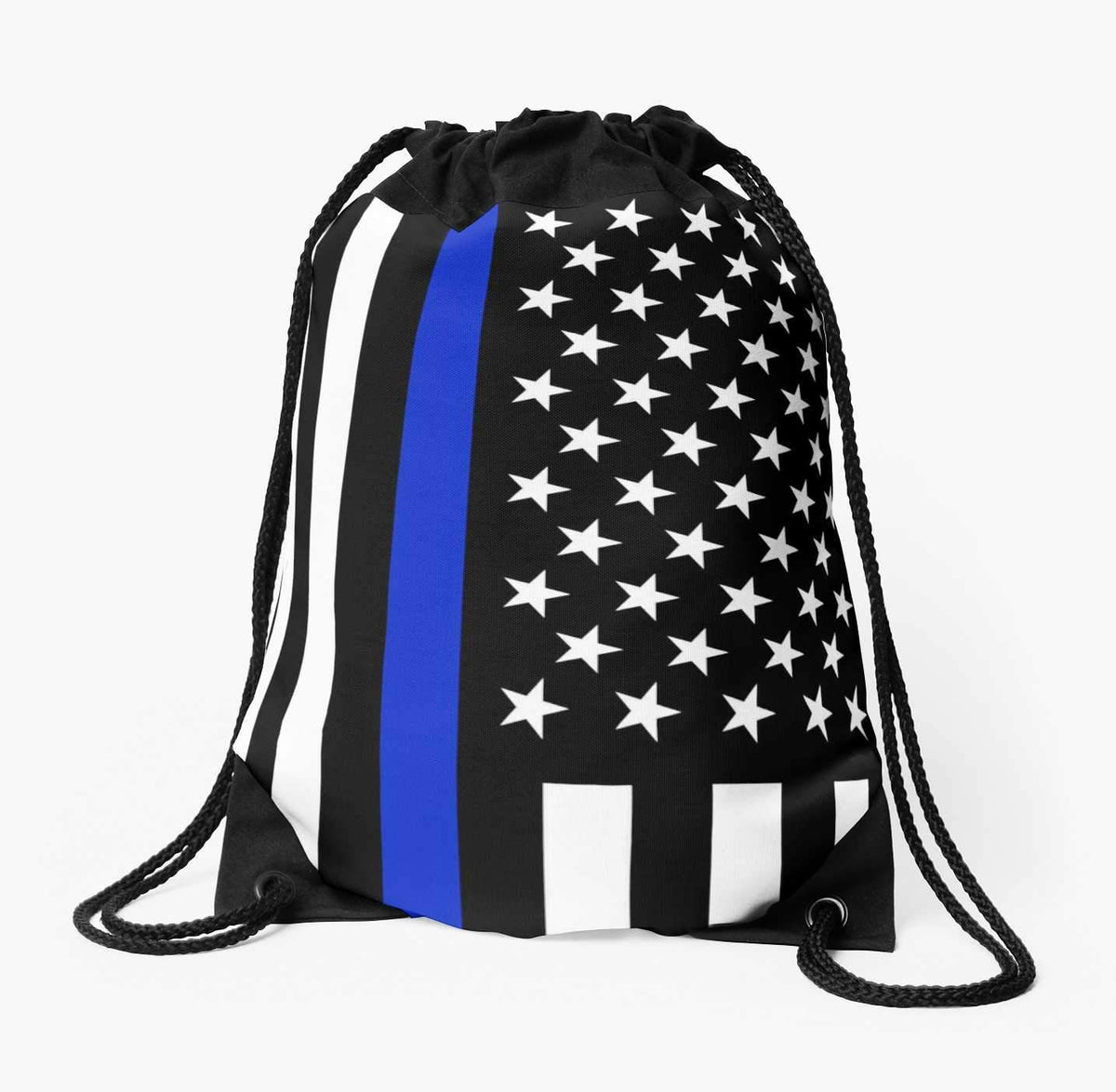 Thin Blue Line Drawstring Bags - Police and Law Enforcement Supporters ...