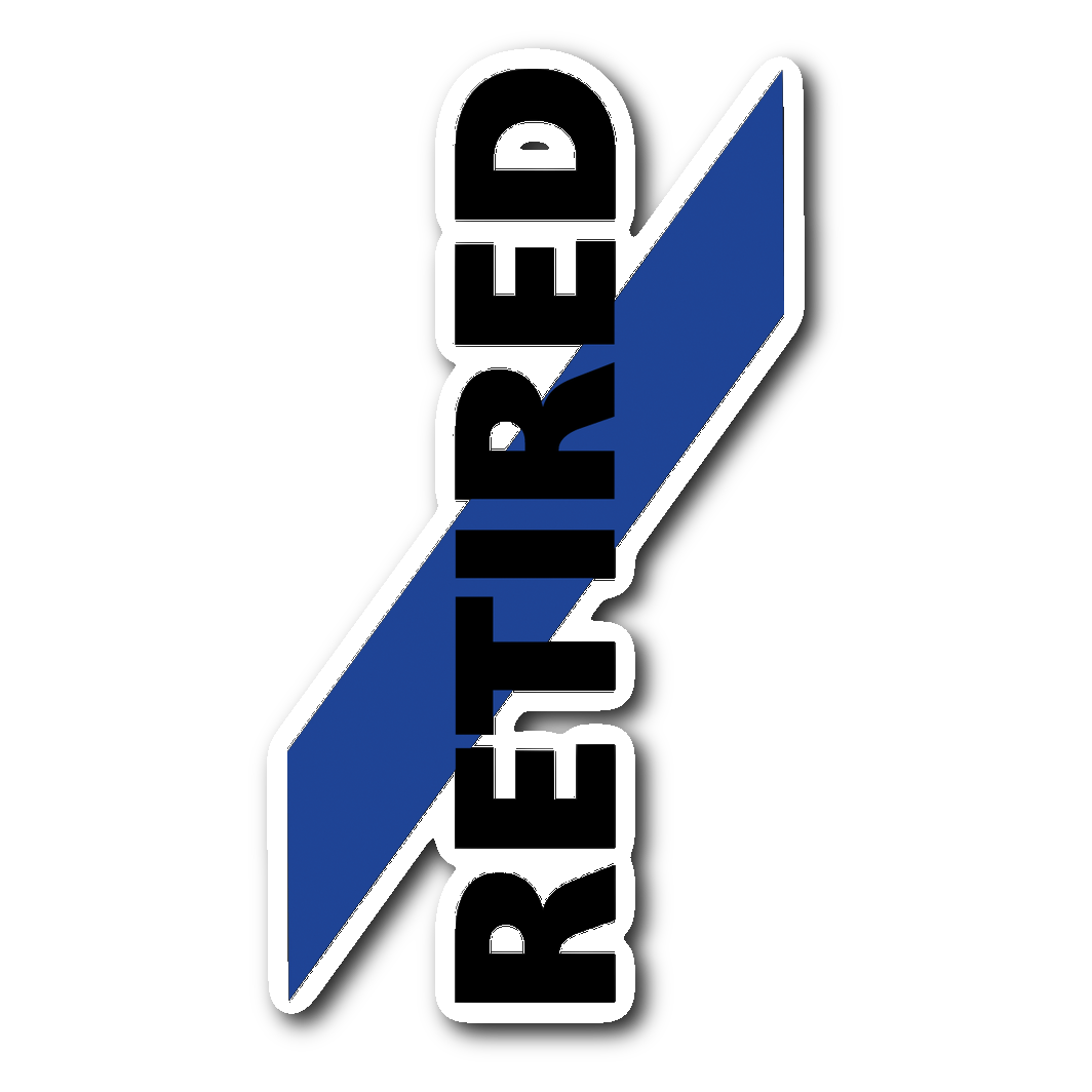 Retired Police Officer Sticker – ThinBlueLineHeroes