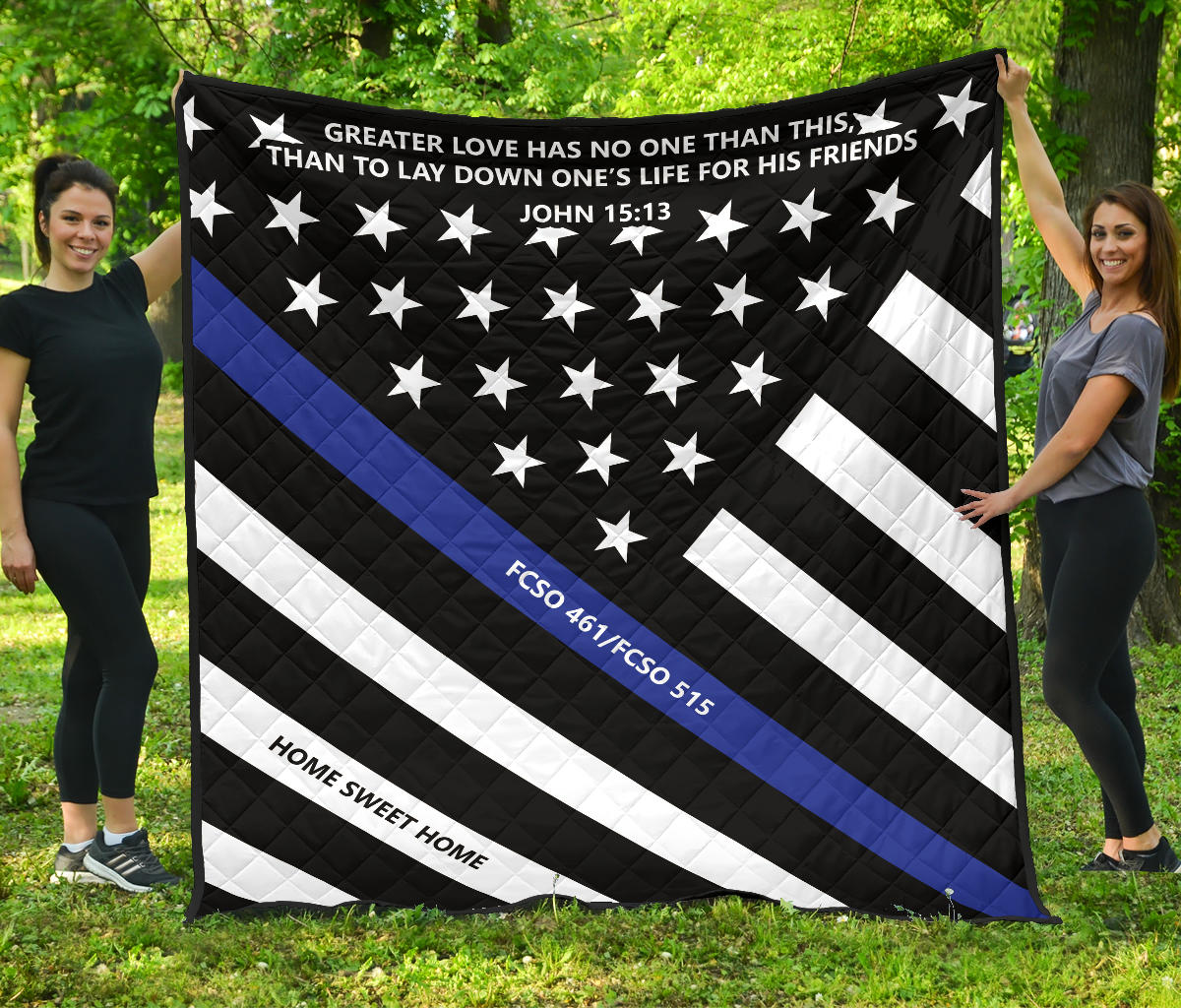 Personalized Thin Blue Line Quilt - CS1-2 – ThinBlueLineHeroes