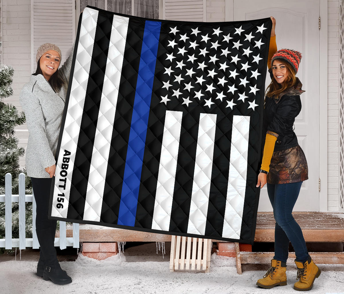Personalized Thin Blue Line Quilt - AB1 – ThinBlueLineHeroes