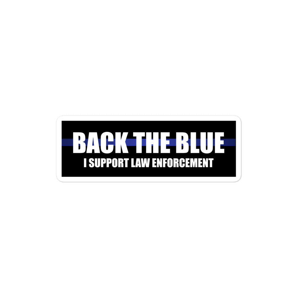Back the Blue - I support Law Enforcement - Sticker - MB1 ...